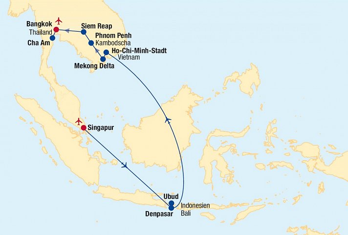 Große Südostasien Rundreise & Baden | Singapur - Ubud - Ho-Chi-Minh ...